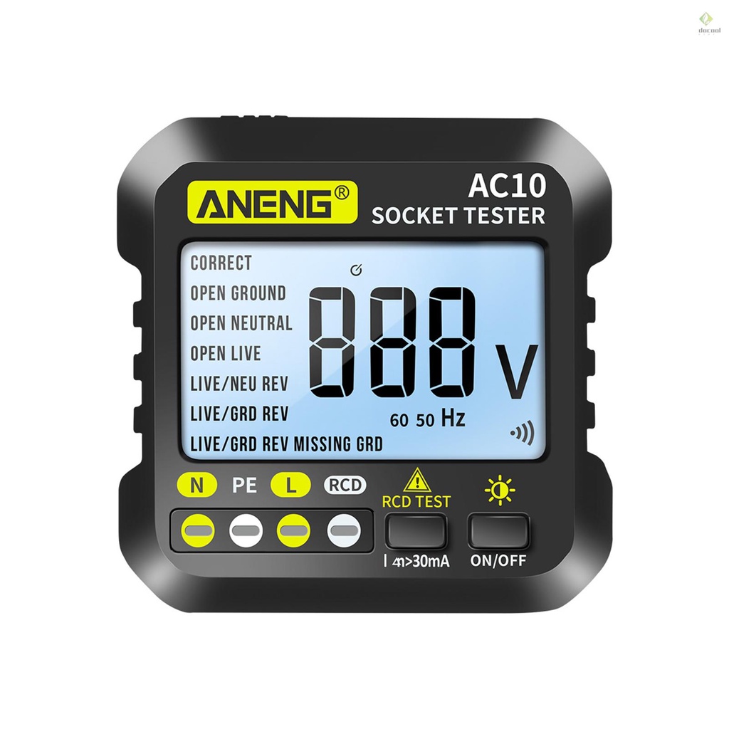 Docooler ANENG AC10 Digital Socket Tester Household Plug Detector ...