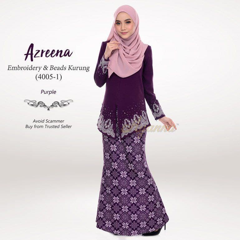 AZREENA EMBROIDERY & BEADS KURUNG 🔷BAJU KEBAYA SULAM MANIK / BAJU ...