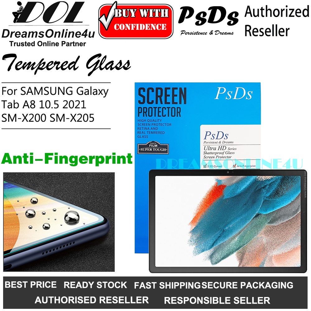 PsDs Ultra Clear Tempered Glass Screen Protector for SAMSUNG Galaxy Tab ...