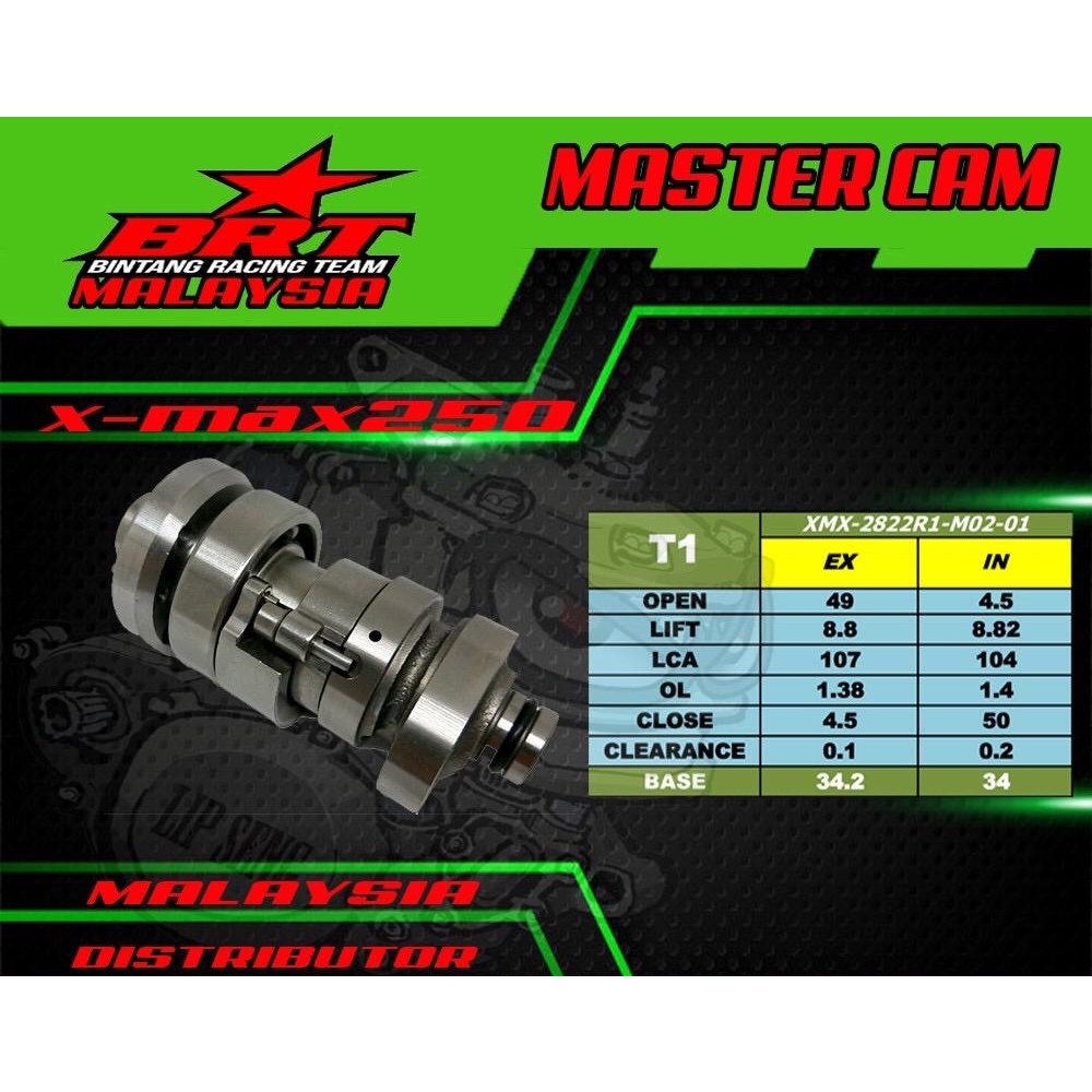 Camshaft Cam 💯% Original BRT Xmax 250 / XMAX250 / XMAX300 Xmax 300 BRT ...