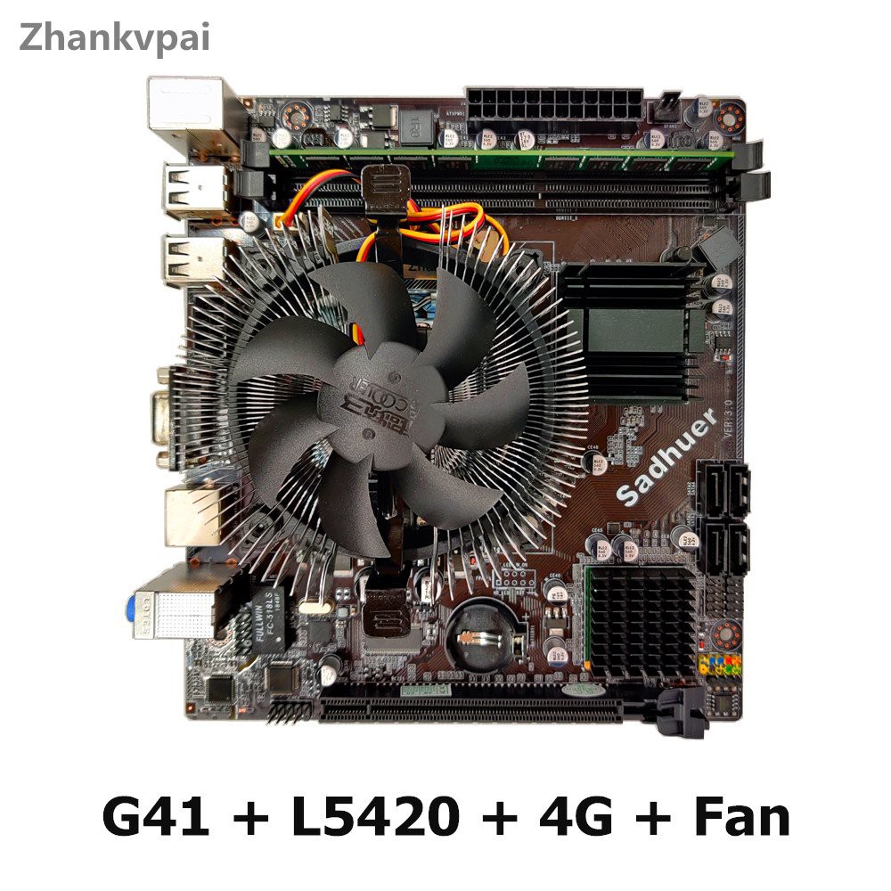 G41 Desktop Motherboard For Intel Cpu Set With Quad Core 2.5G Cpu L5420 ...