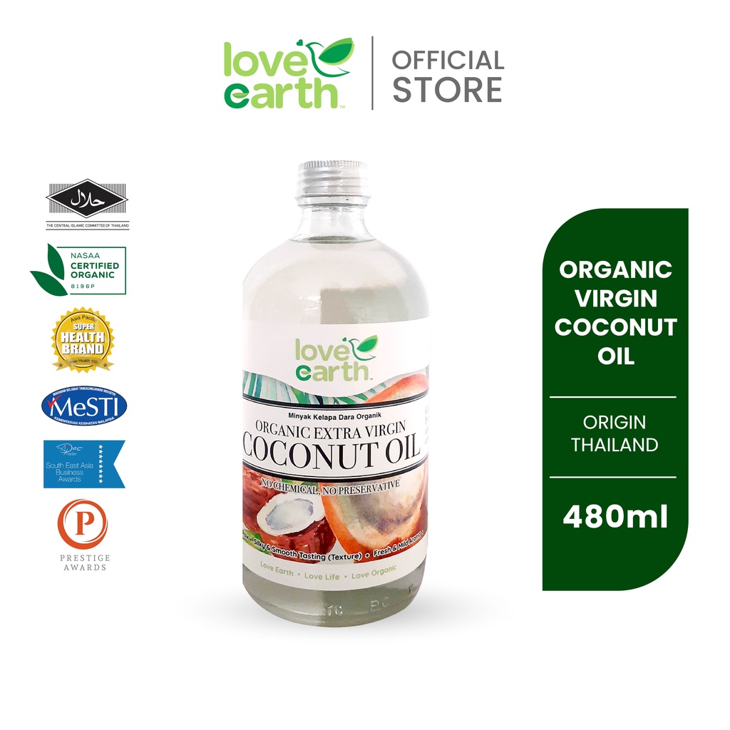 Organic Extra Virgin Coconut Oil 480ml | Shopee Malaysia