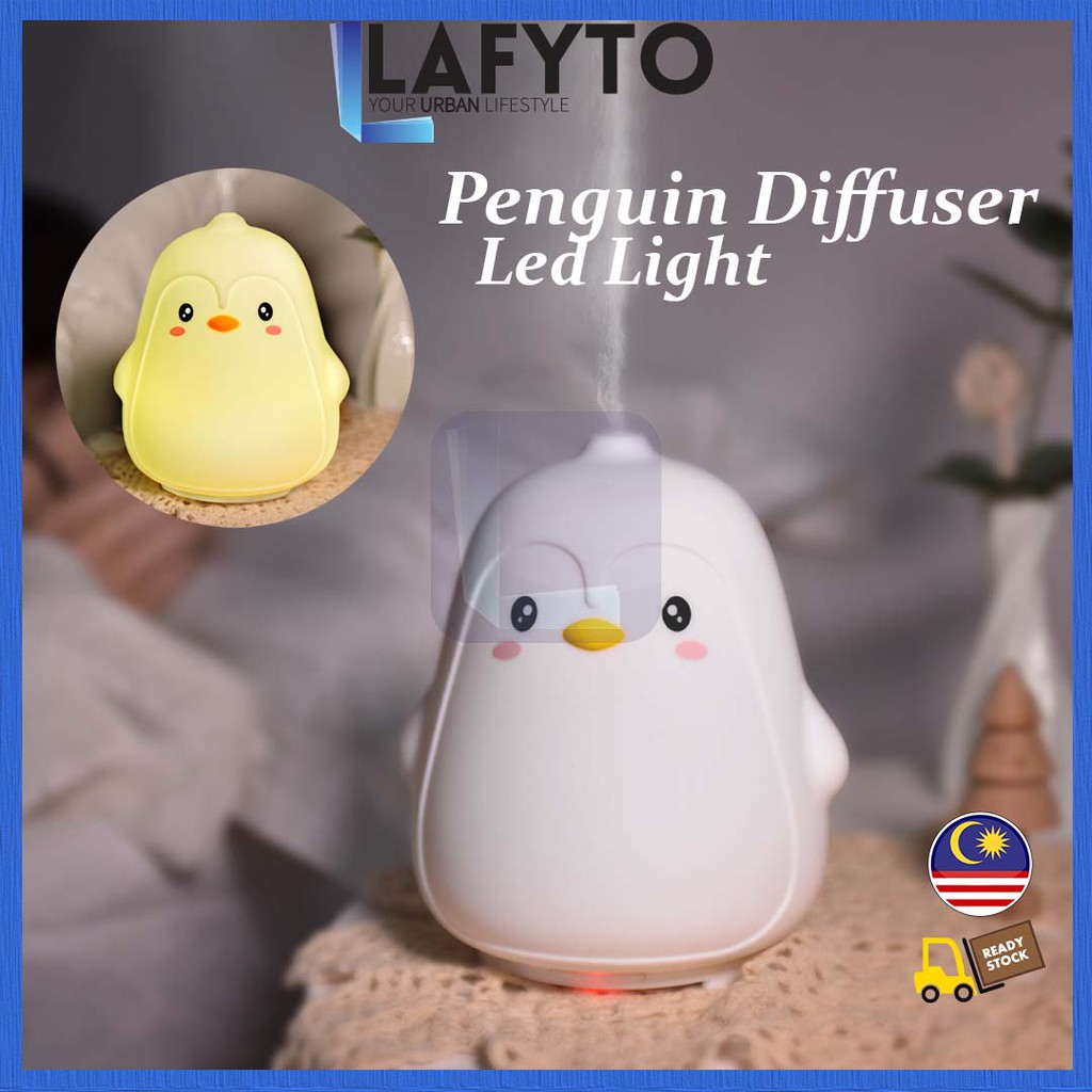 LAFYTO Penguin Diffuser with Light Mini Usb Essential Oil Portable Led ...