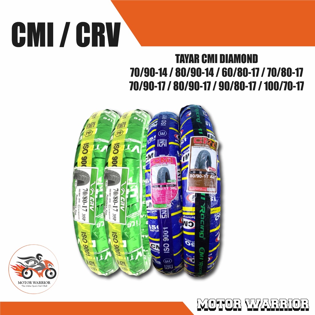 Tayar CMI Diamond - Tyres CMI - 70/90-14, 80/90-14, 60/80-17, 70/80-17 ...