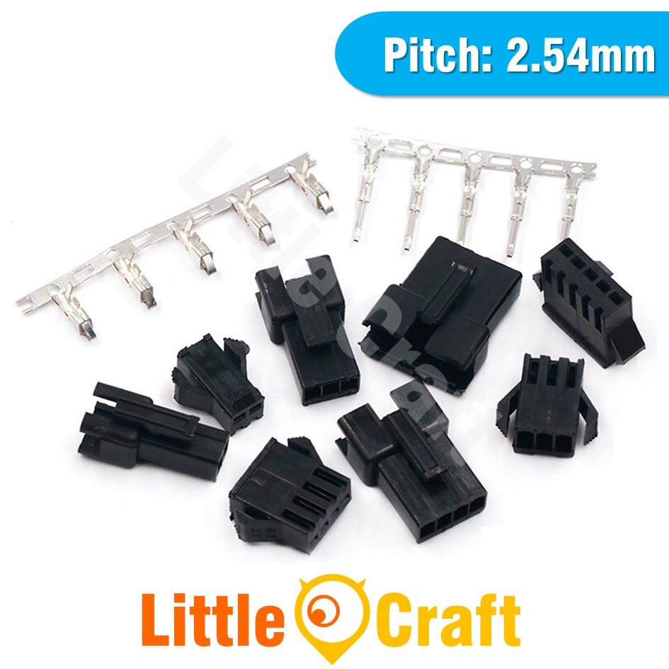 JST SM Connector Plug Female & Male Housing With Terminal Pin 2.54mm Pitch 2P 3P 4P 5P 6P 7P 8P ...