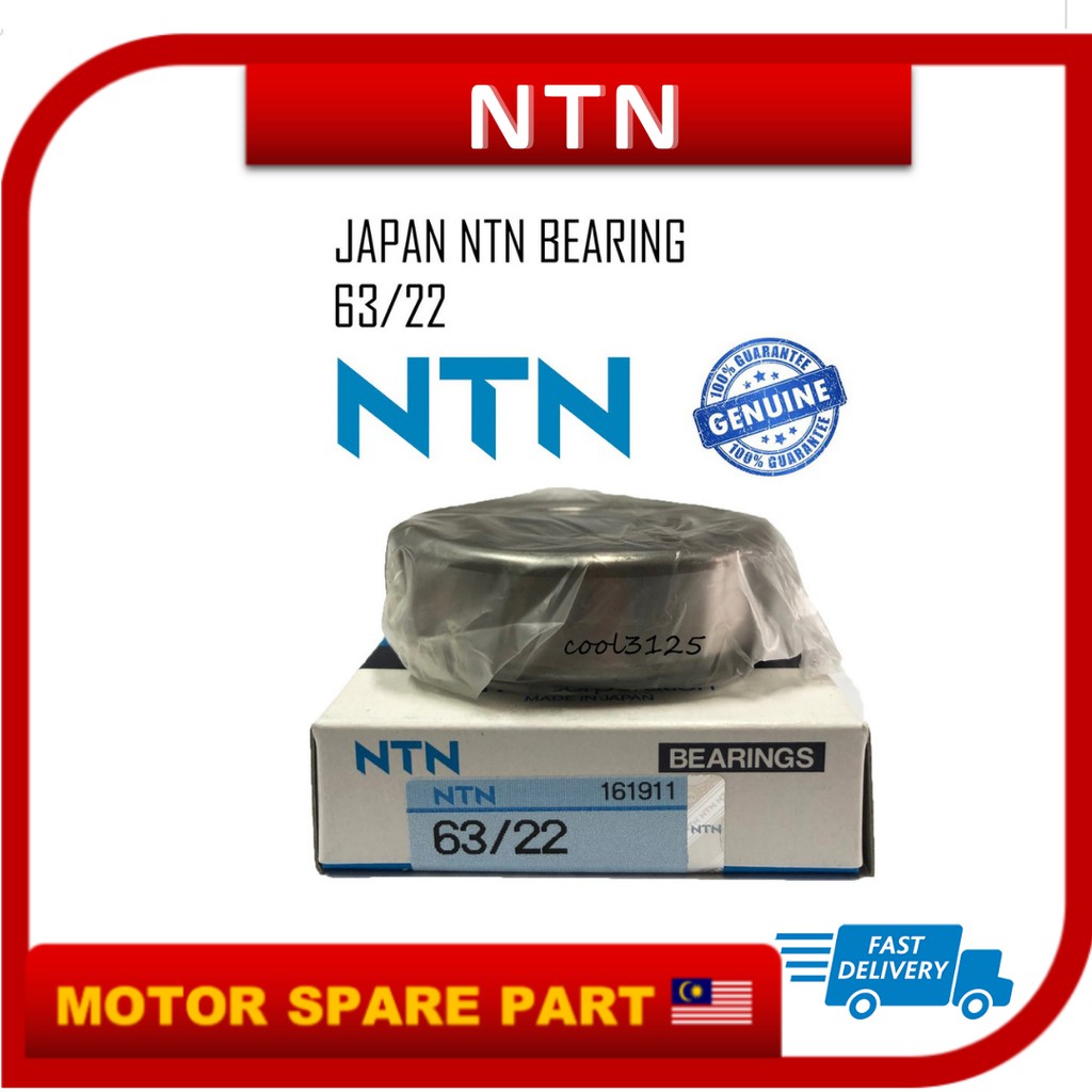 JAPAN NTN 63/22 (15MM) BEARING 6322 63 22 KARISMA COMEL GY6 JETPOWER JET POWER CRANKSHAFT CRANK ...