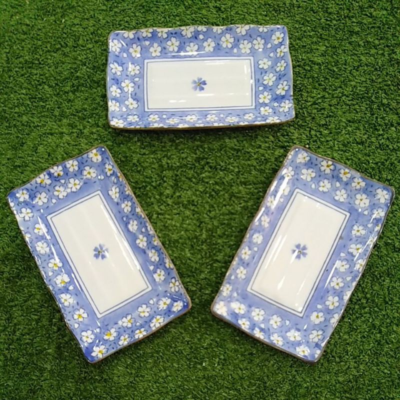 🔥CERASING TRACE🔥JAPANEESE STYLE RECTANGULAR DESSERT PLATE🔥SAUCER🔥 ...