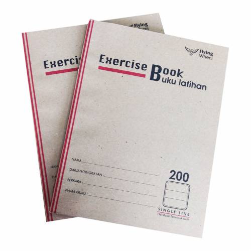 Single Line F5 Exercise Book 200 Pages (Per Pack 5Pcs) Flying Wheel ...