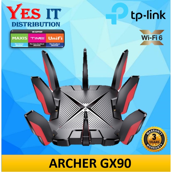 TP-LINK Archer GX90 AX6600 Tri-Band Wi-Fi 6 OneMesh Gaming Router ...