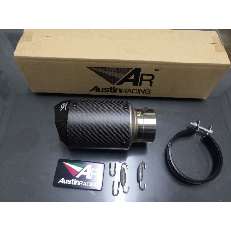 Ekzos exhaust 5 segi austin racing carbon fiber gpr1 61mm universal ...