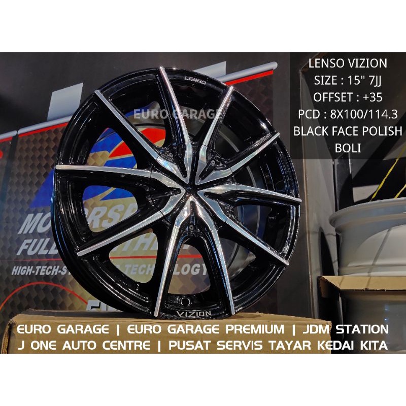 New Rim 15 4x100 4x114.3 Original Lenso Vizion Bizon persona iriz new ...