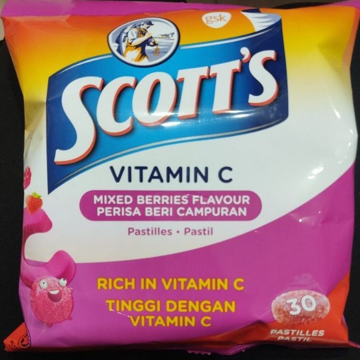 Scott's emulsion vitamin c gummies orange berries | Shopee Malaysia