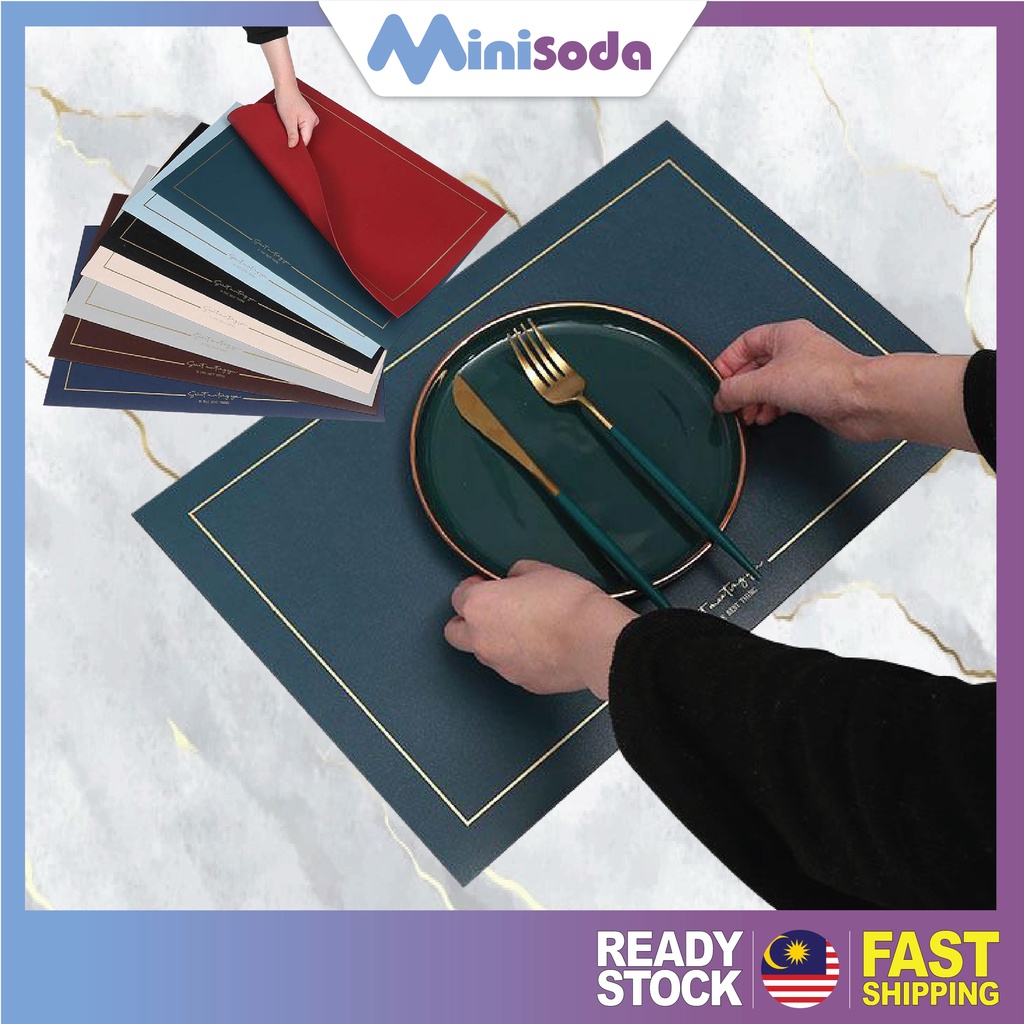 Leather Placemat Dining Table Mat Nordic Modern Premium Kitchen ...