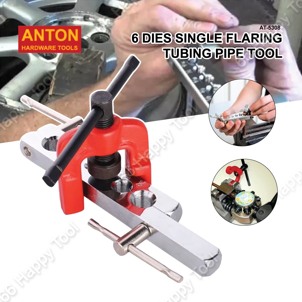 ANTON 6 Dies Single Flaring Tubing Pipe Tool 3/16"-5/8" Woodworking ...