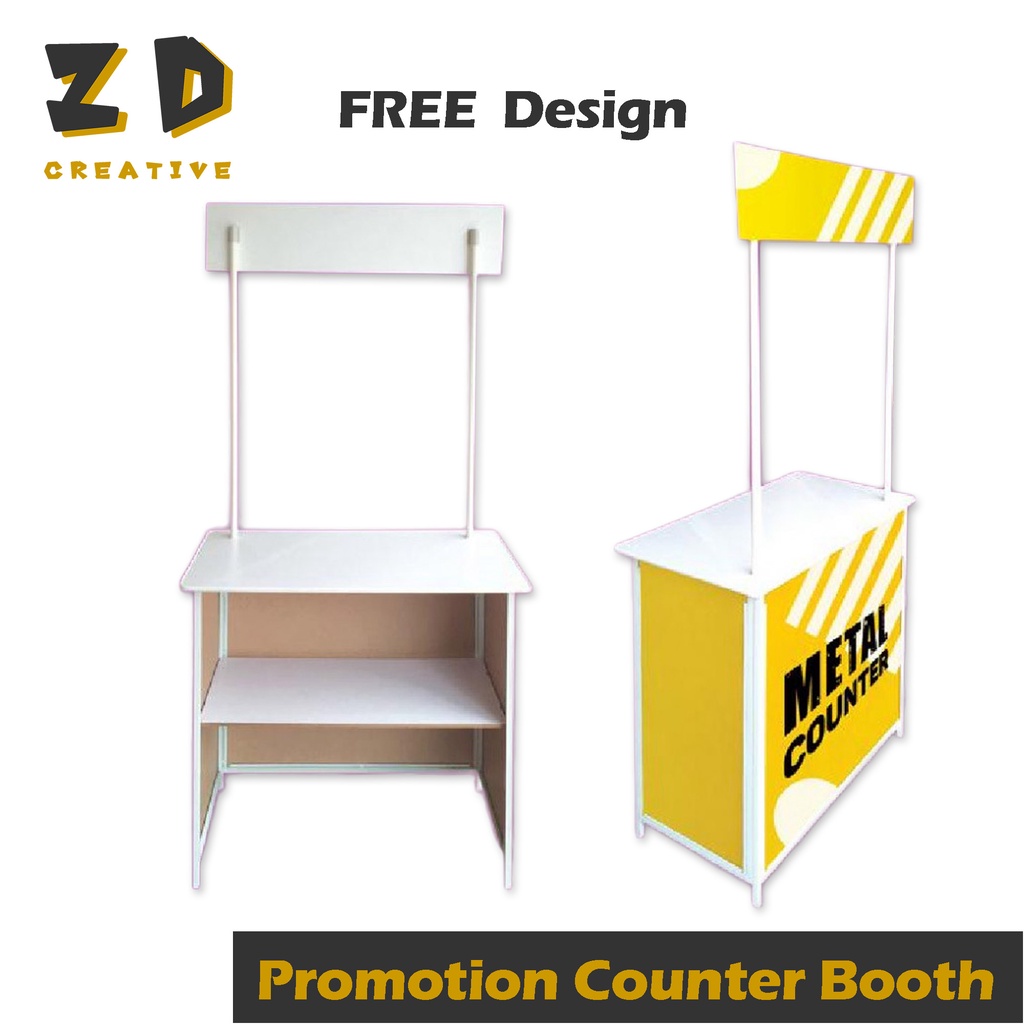 Metal / Iron Promotion Counter Booth (FREE Design Included Printing ...