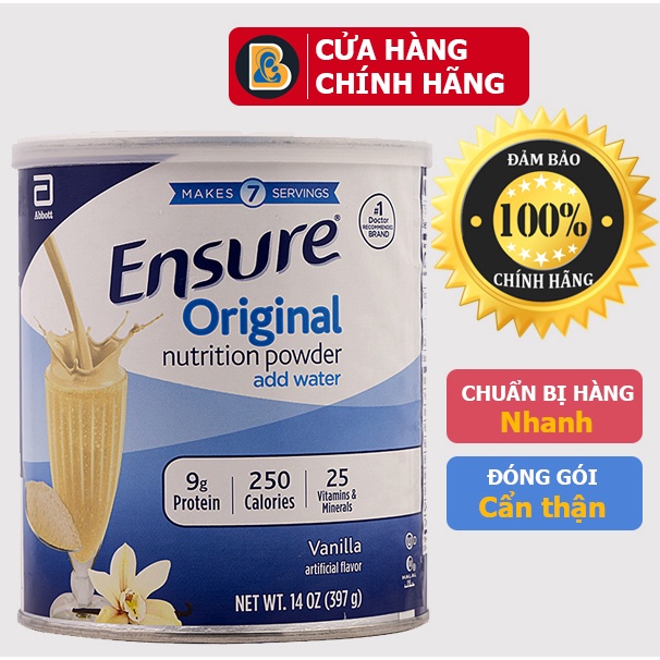 American Ensure Milk Original Nutrition Powder 397g Vanilla Date 2023 ...