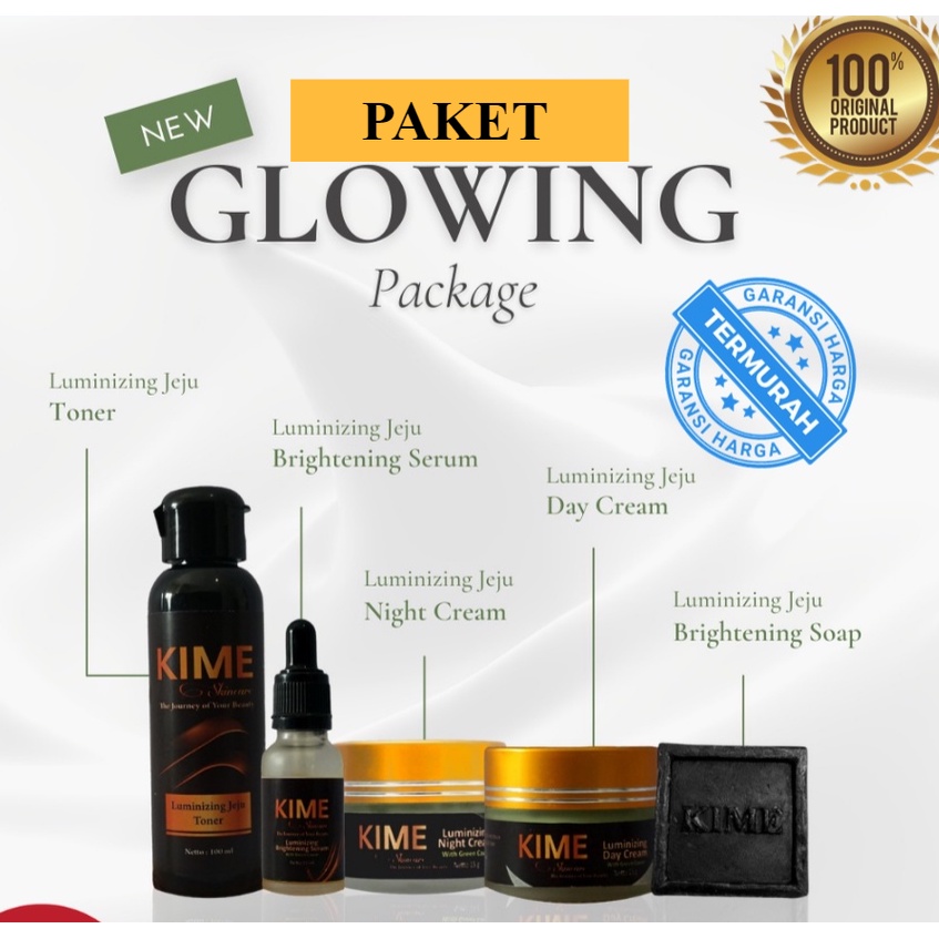 Complete Glowing Package KIME Skincare Original 100% | Shopee Malaysia