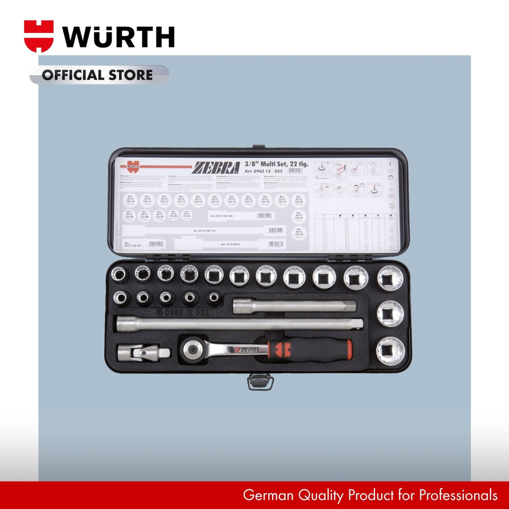 Wurth 3/8 Inch Socket Wrench Set l Set Sepana l 扳手套装 | Shopee Malaysia