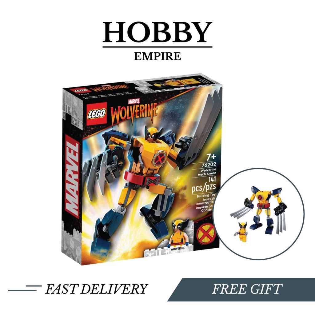 LEGO Marvel 76202 Wolverine Mech Armor *Original LEGO Set Extra Bubble ...