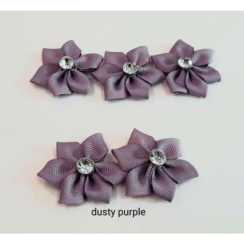 bunga 3D tampal 4cm 5pc / 3D flower bunga reben / ribbon flowers bunga ...