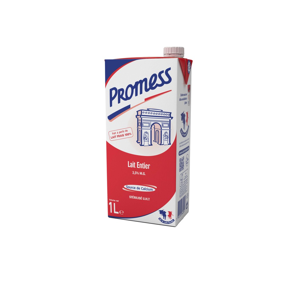 Promess Whole Milk (1L) 100% Fresh French Milk | Shopee Malaysia