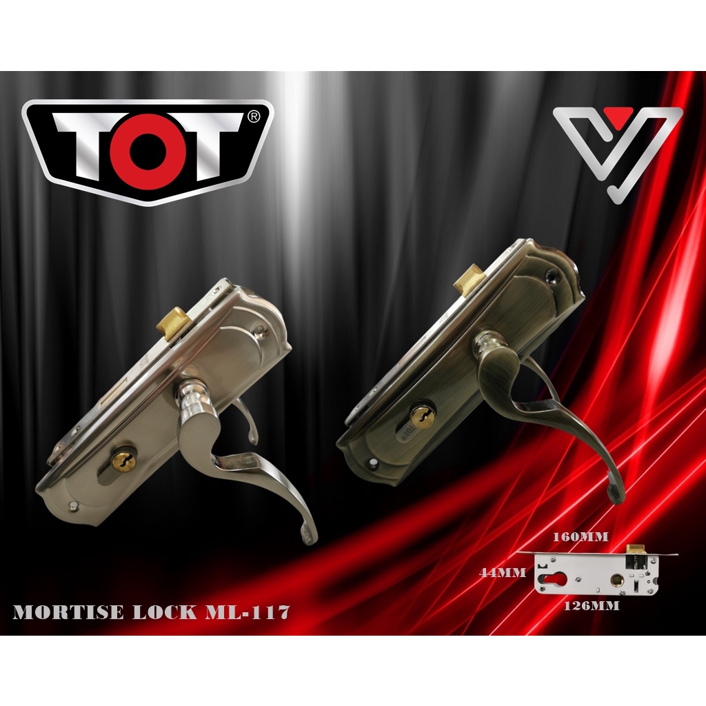 TOT MORTISE LOCKSET 117 ( SN/AB) | Shopee Malaysia