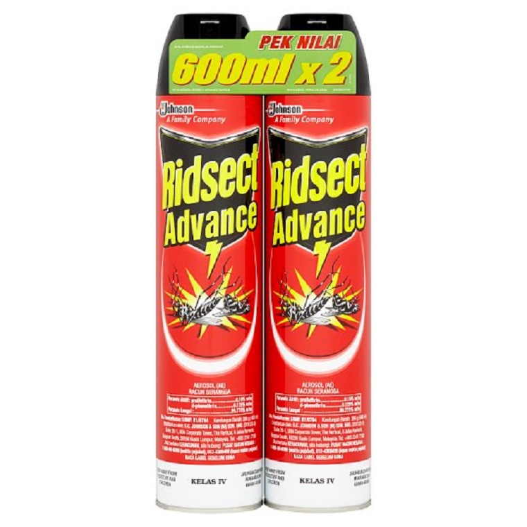 RIDSECT MOSQUITO AEROSOL TWINPACK 600ML (2X600ML) | Shopee Malaysia