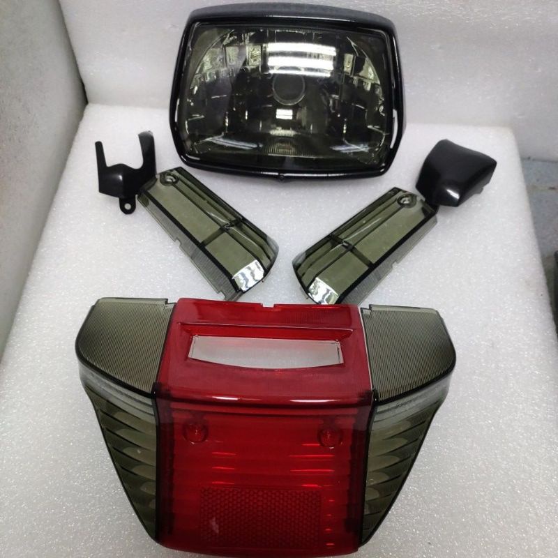 Head Lamp Signal Cover Tail Lamp Lampu Depan Set (tinted) Honda Ex5 High Power Ex5 Dream Ex5 ...