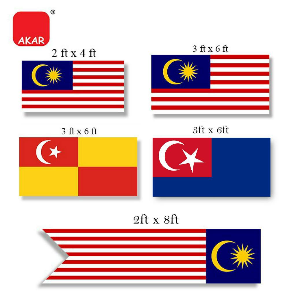Jalur Gemilang Malaysia Flag Bendera Malaysia - 2x4, 2x8, 3x6 ft / Selangor Johor Flag, Bendera ...