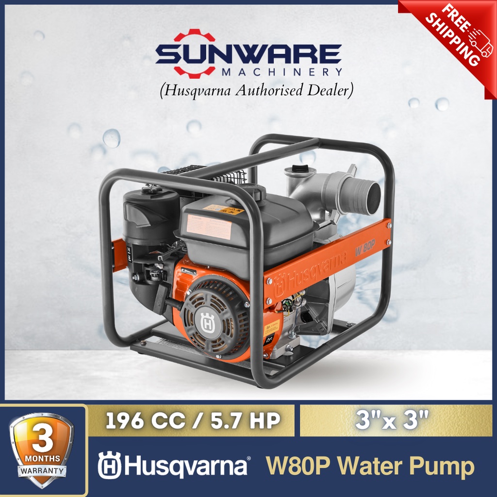 HUSQVARNA W80P Petrol Engine Water Pump Pam Air Enjin (3 Inch) | Shopee ...