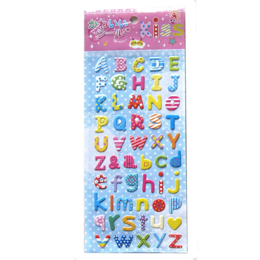 Alphabet Letters 3D Stickers (PPD) | Shopee Malaysia