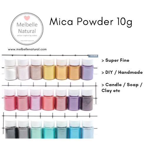 Mica Powder / Pigment for Resin/Clay/Slime/Soap/Epoxy 云母粉 珠光粉 10g ...