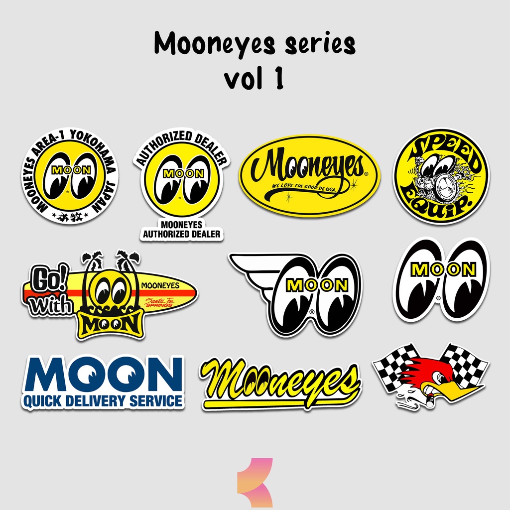 Mooneyes Lamiasi Glossy Waterproof Sticker Pack Mooneyes Vespa ...