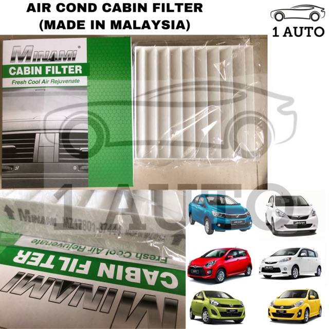 (MADE IN MALAYSIA) MINAMI AIR COND CABIN FILTER PERODUA AXIA 1.0 BEZZA ...