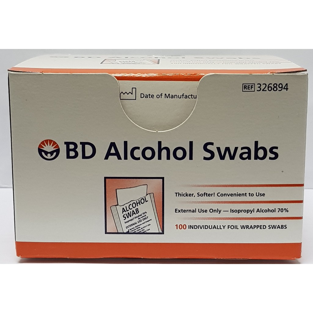 BD Alcohol Swabs 100's (Exp: 04/2026) | Shopee Malaysia