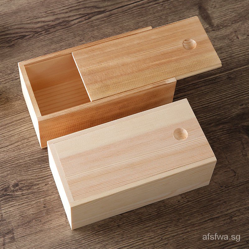 Storage Box Rectangular Pull Cover Solid Wood Wooden Box Wooden Box ...
