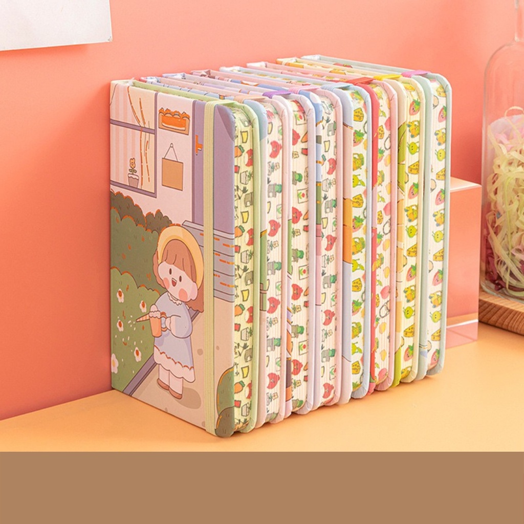 A6 cute pocket notebook with printed and colorful hardcover suitable ...