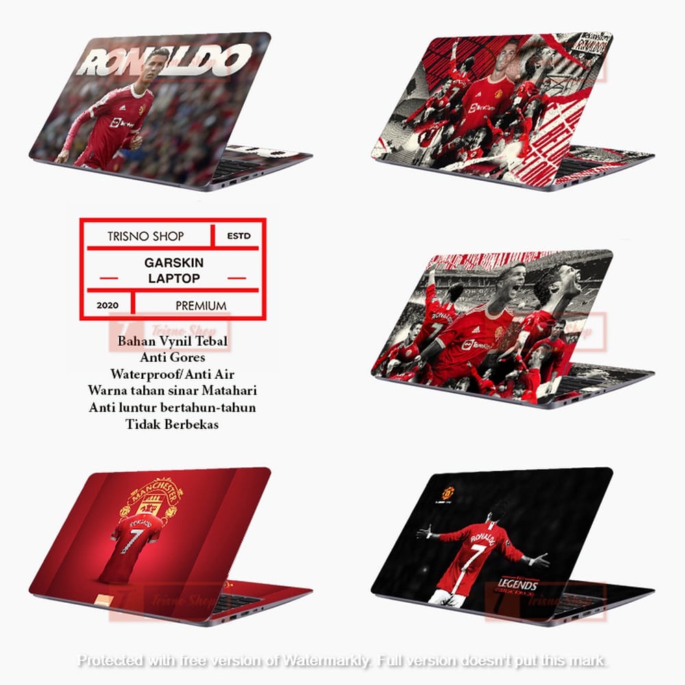 Laptop Sticker | Garskin Laptop | Cristiano Ronaldo+Lamination | Shopee ...