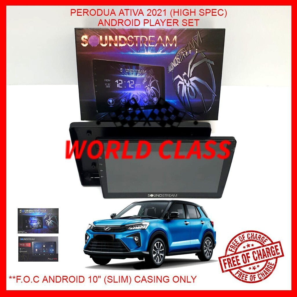 PERODUA ATIVA 2021 (HIGH SPEC) 10" SOUNDSTREAM ANDROID IPS PLAYER 2.5D ...