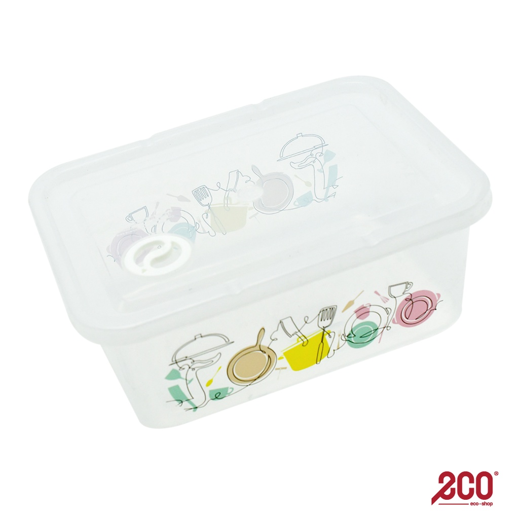 Eco Shop Rectangle Food Container/Food Storage Box (22cm x 16cm x 9cm ...