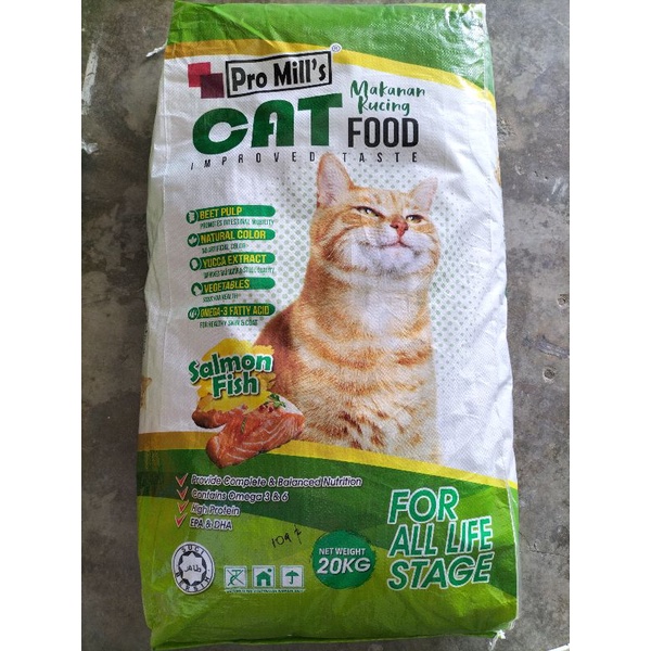 Pro Mill's + Salmon Fish -Cat Food 20kg Per Bag For All Life Stage ...