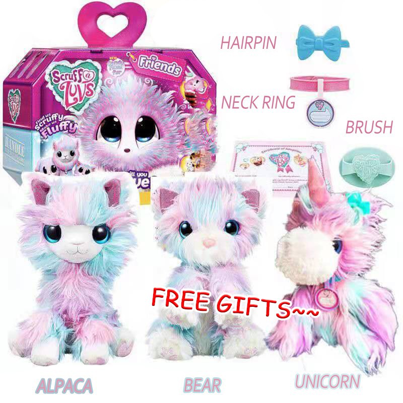 Kawaii Stuffed Animal Toys Scruff a Luvs Plush Toy Alpaca Unicorn Bear ...