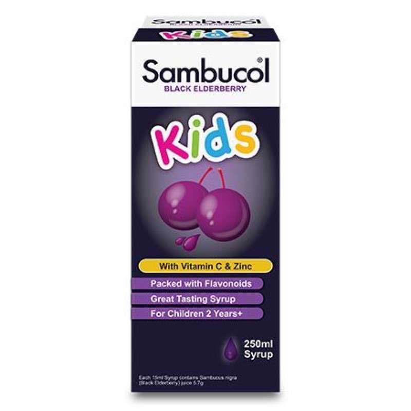 SAMBUCOL KIDS BLACK ELDERBERRY 250ML | Shopee Malaysia