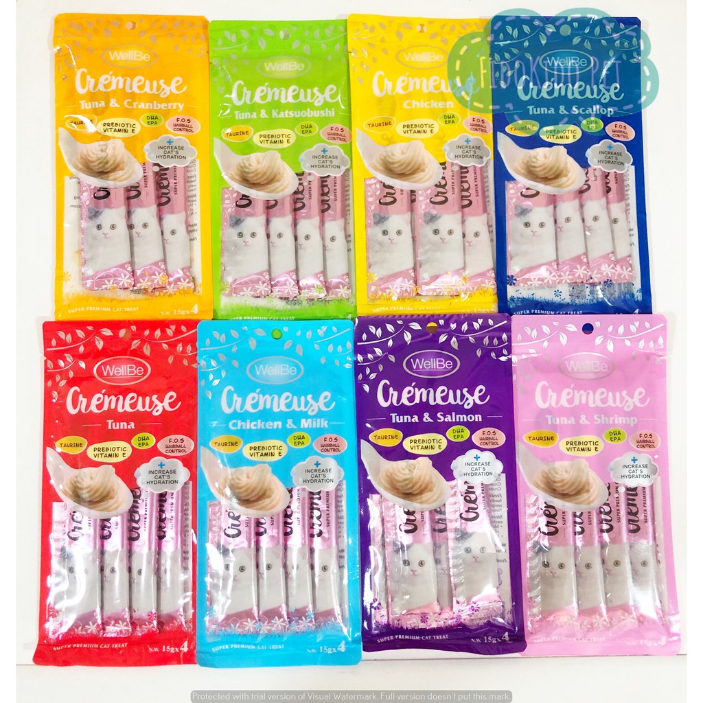 WellBe Cremeuse cat snack (various flavour) - 4x15g | Shopee Malaysia