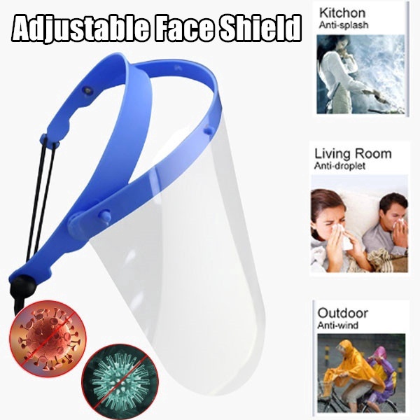 (Ready Stock ) Wide Adjustable Clear Face Shield Transparent Full Face ...