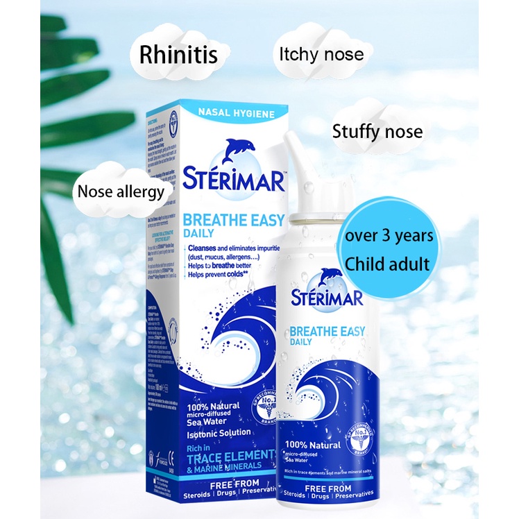 Sterimar nasal hygiene for children over 3 years old saline nasal spray ...