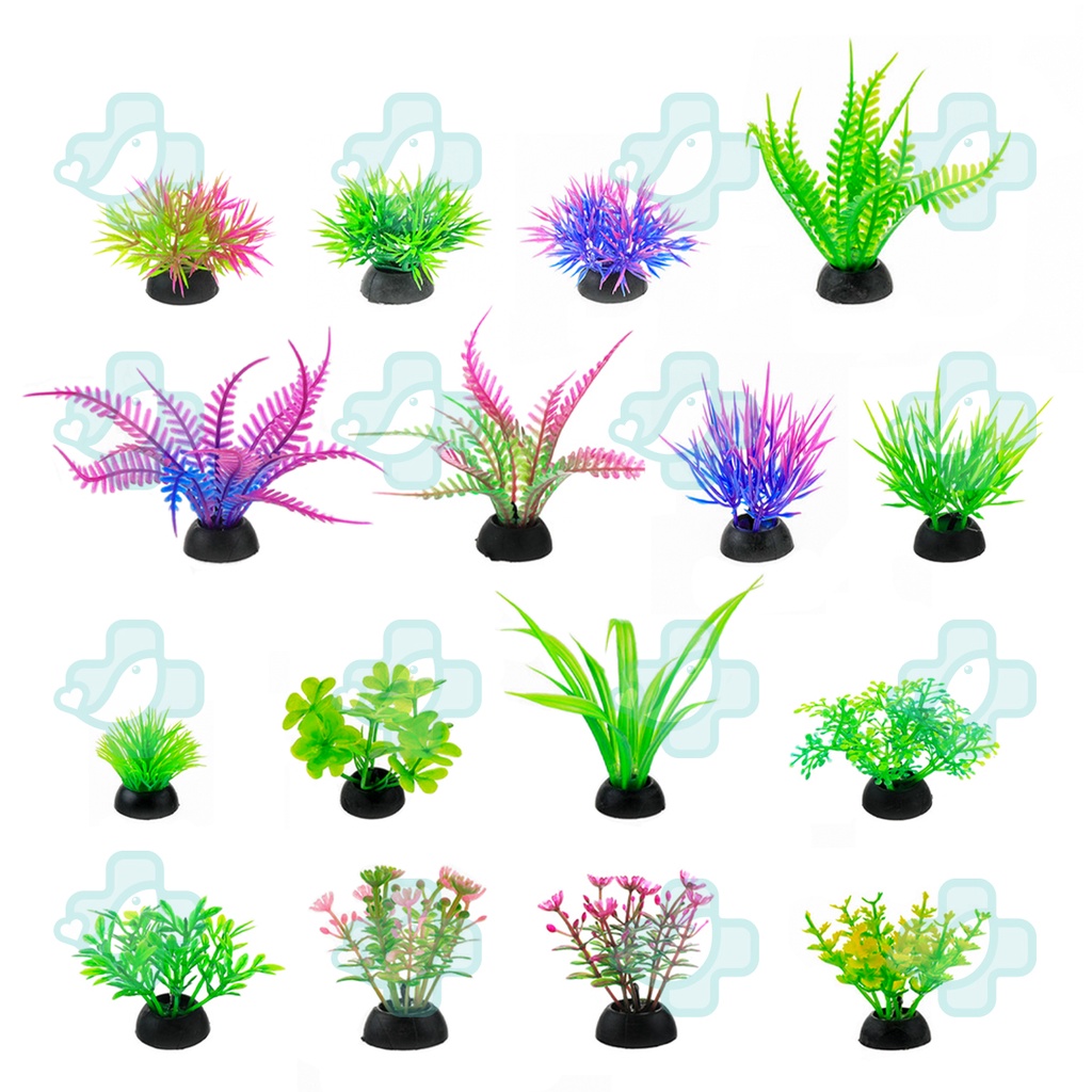 Aquarium Artificial Decoration Plastic Plant Imitation Deco Pokok Bunga ...