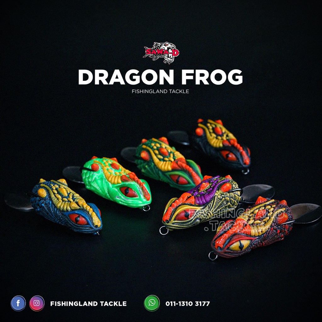 Sawa-D Dragon Soft Frog | 6cm / 14g | Thailand Soft Rubber Frog | Naga ...