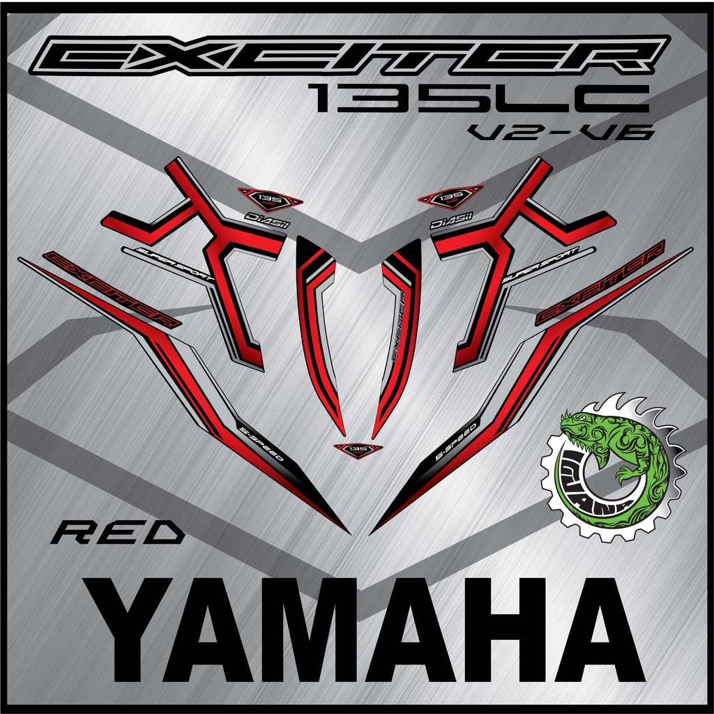 STICKER STRIPE MOTOR YAMAHA LC135 V2-V7 EXCITER (34) CUSTOM VIETNAM ...