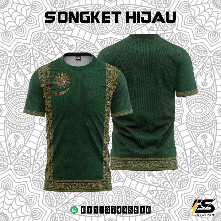 JERSI BATIK SONGKET HIJAU | Shopee Malaysia
